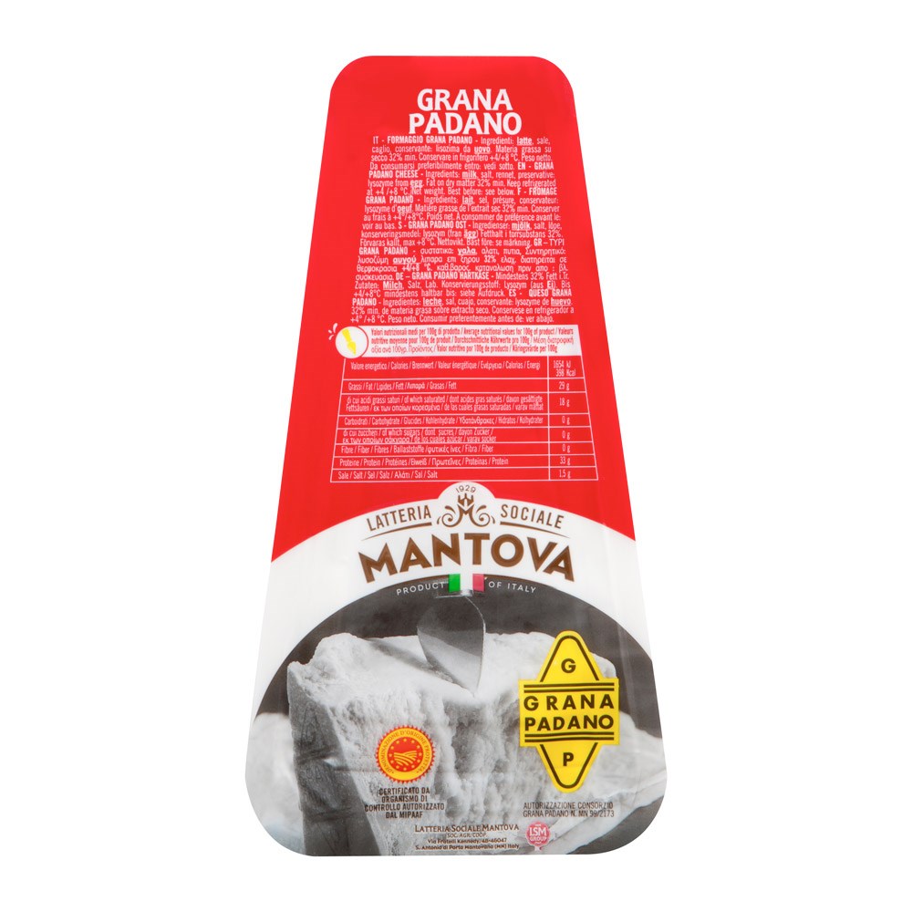 GRANA PADANO LATTERIA SOCIALE MANTOVA CHEESE 200G – Best Fruit at ...